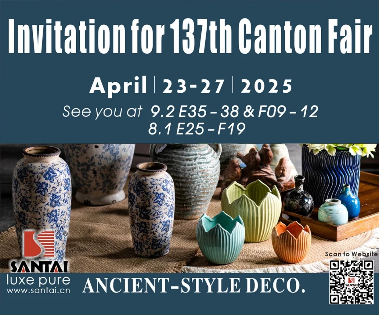 Welcome to Join us - Invitation for 137th Canton Fair | SANTAI Ceramic ...